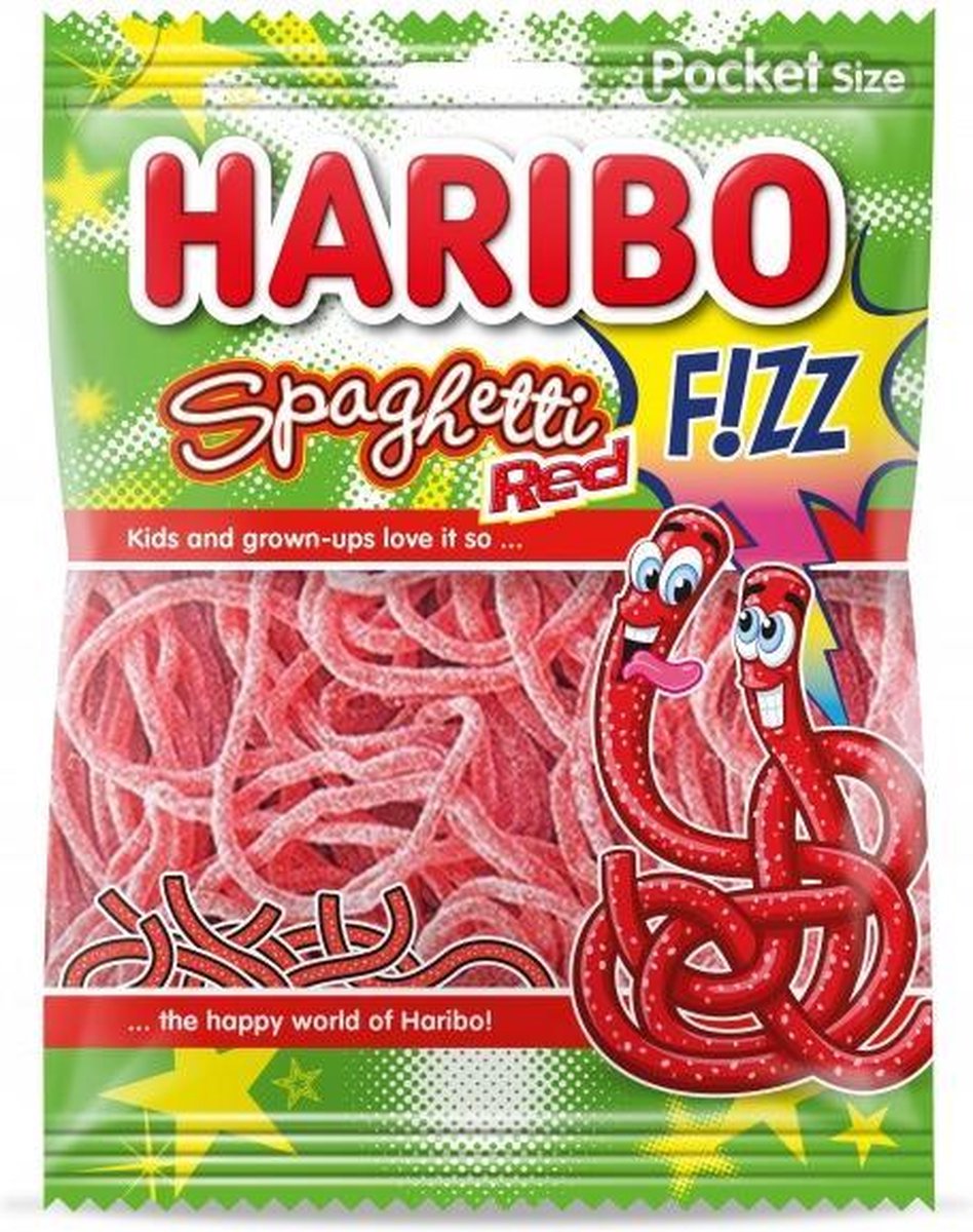 bol.com | Haribo spaghetti red F!ZZ zakje 70 gr