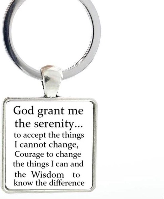 Sleutelhanger - Tekst - Serenity Prayer - Gebed - Kalmte | bol