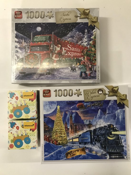 King - Legpuzzels Winter - Santa Express + Polar Express (2 x 1000 ...