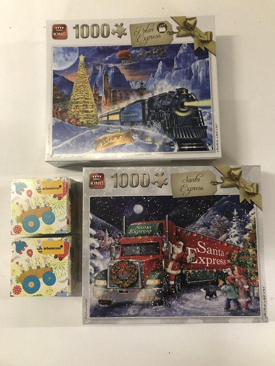 King - Legpuzzels Winter - Santa Express + Polar Express (2 x 1000 ...
