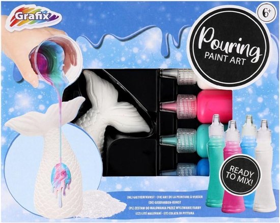 Grafix pouring paint art - Vis - Gietverfkunst - Hobbypakket - Meisjes ...