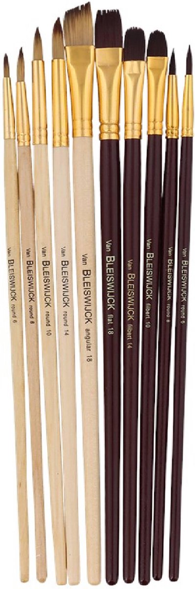 Professionele penselenset - 12-delig - Van Bleiswijck Holland ...