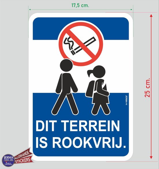 Dit terrein is rookvrij sticker. | bol.com