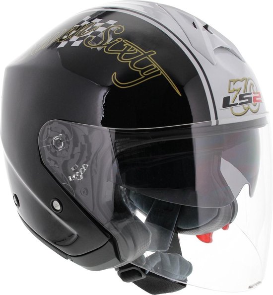LS2 OF552 Freeway - jethelm motorhelm - Royal glans zwart XS | bol