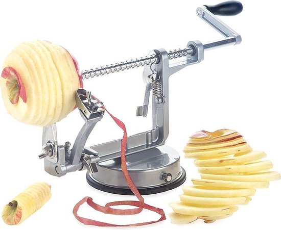 Appelschilmachine – Appelboor – Grijs - Aluminium met RVS ...