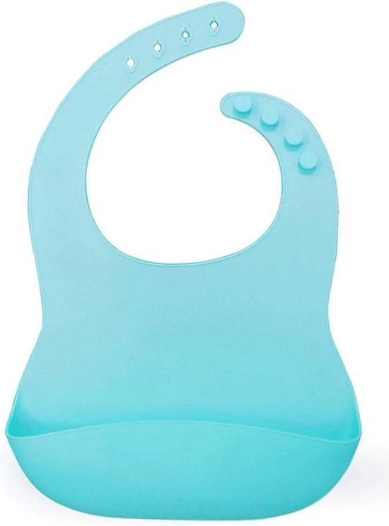 Blauw silicone slabbetje/slabber - Hoge kwaliteit! - Waterdicht met ...