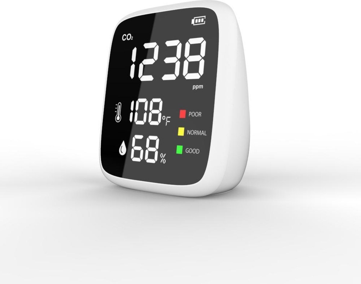 Airsense CO2 meter – Luchtkwaliteitsmeter – CO2 meter binnen – CO2 ...