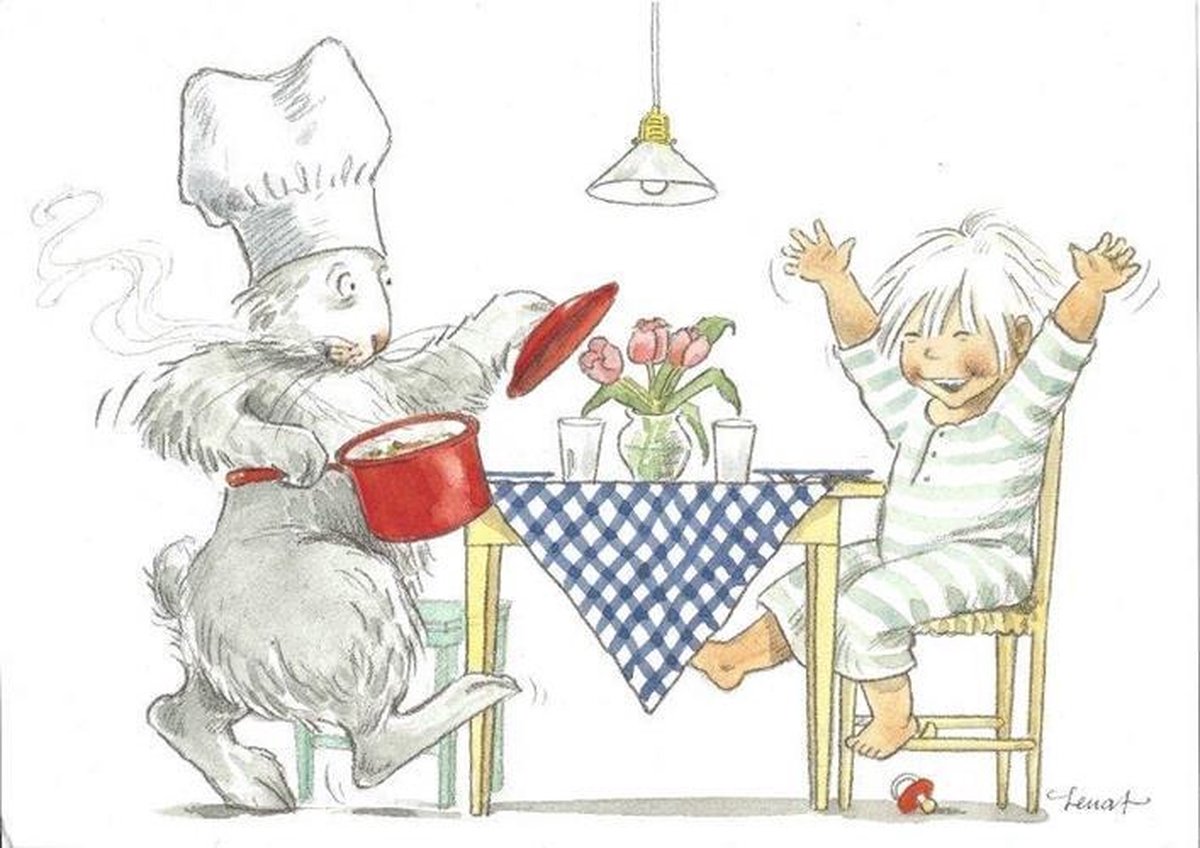 Wenskaarten A4. Diverse leuke afbeeldingen. Set van 4 kaarten. Ook om ...