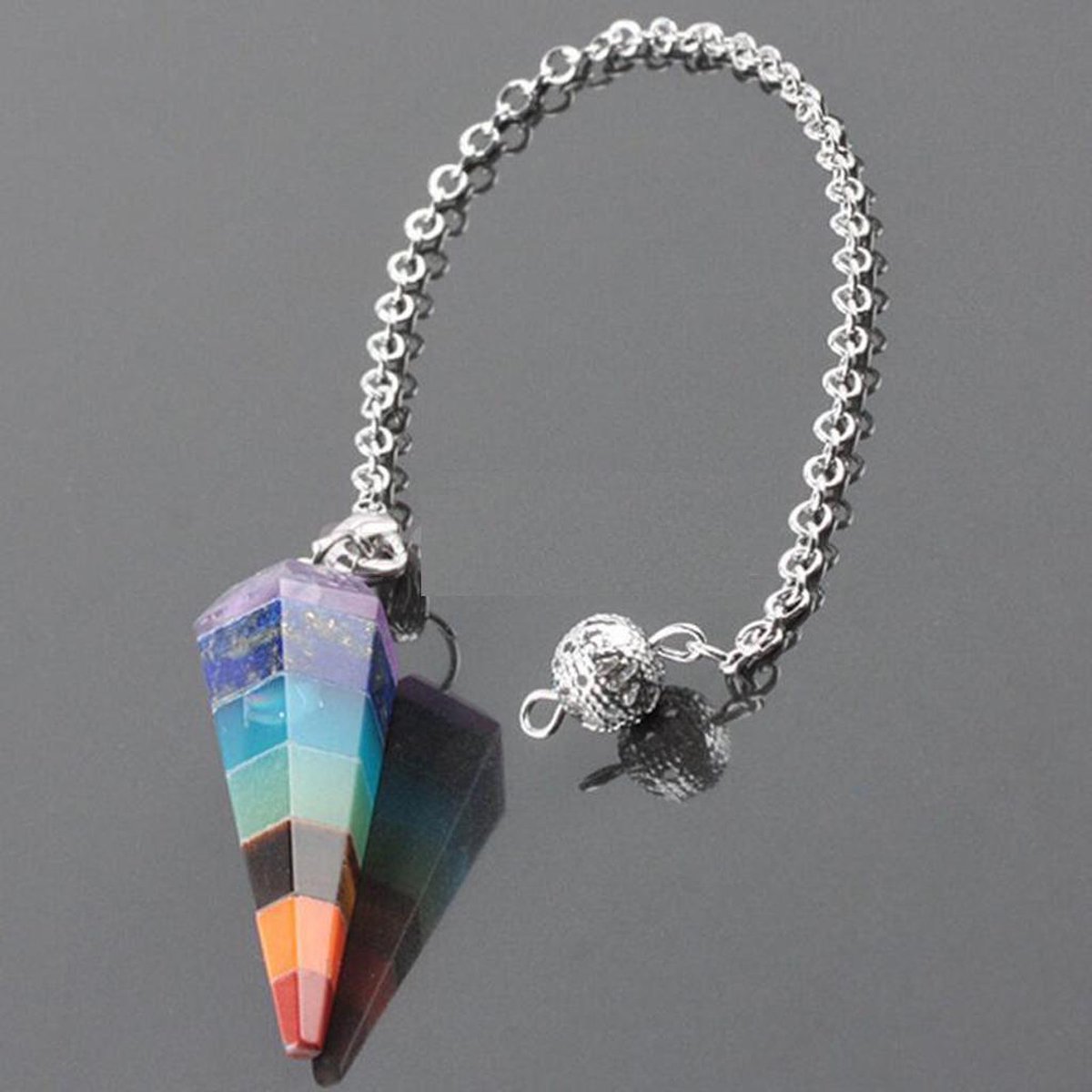 Wellness-House | Pendelketting Chakra Pyramid | Pendel | Pendel Edelsteen | Chakras... | bol.com