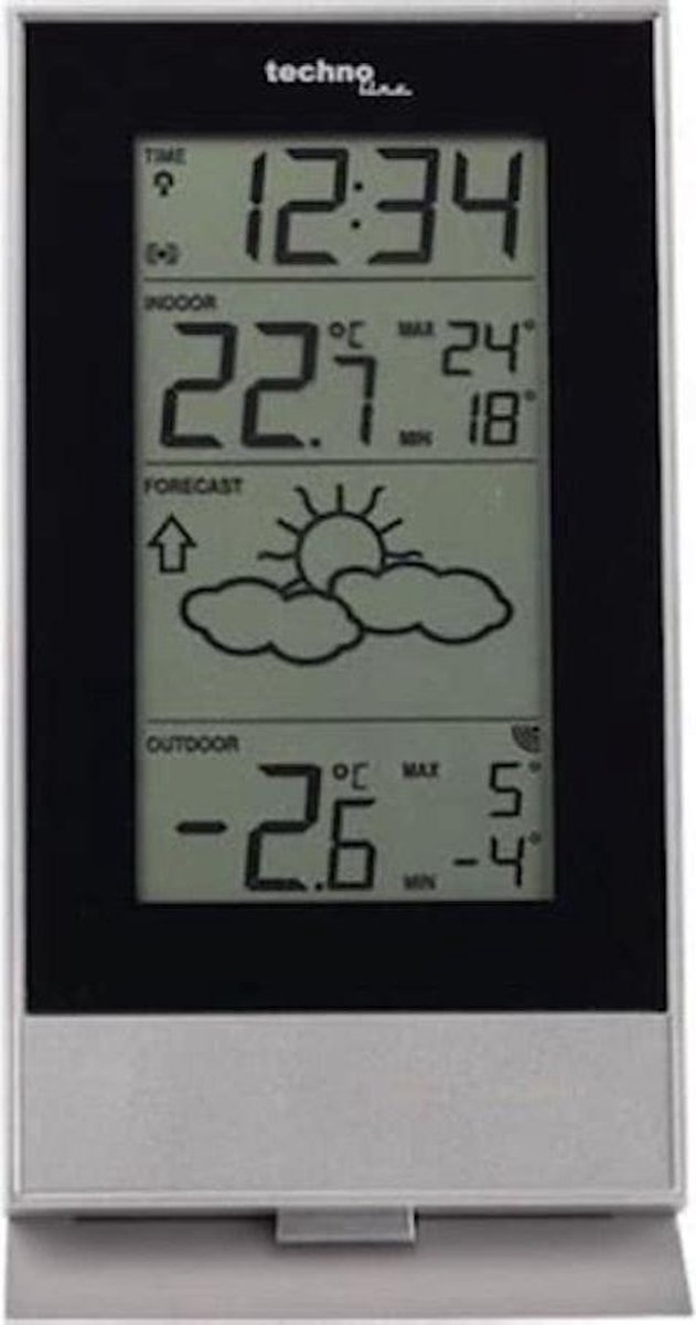 Digitale radiogestuurde thermometer weerstation - Technoline WS 9910 ...