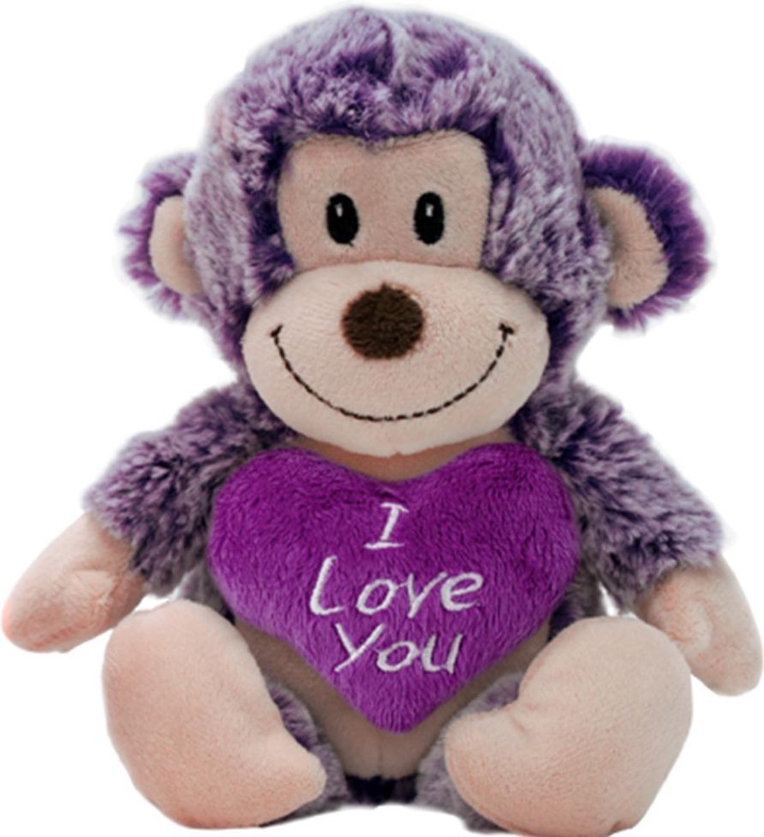 Aap Knuffel Valentijn Cadeautje Vrouw – Pluche I Love you Knuffel met ...