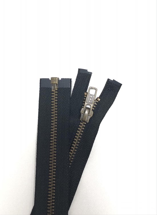 YKK rits, Deelbare rits oud messing (brons)zwart 45 cm | bol.com