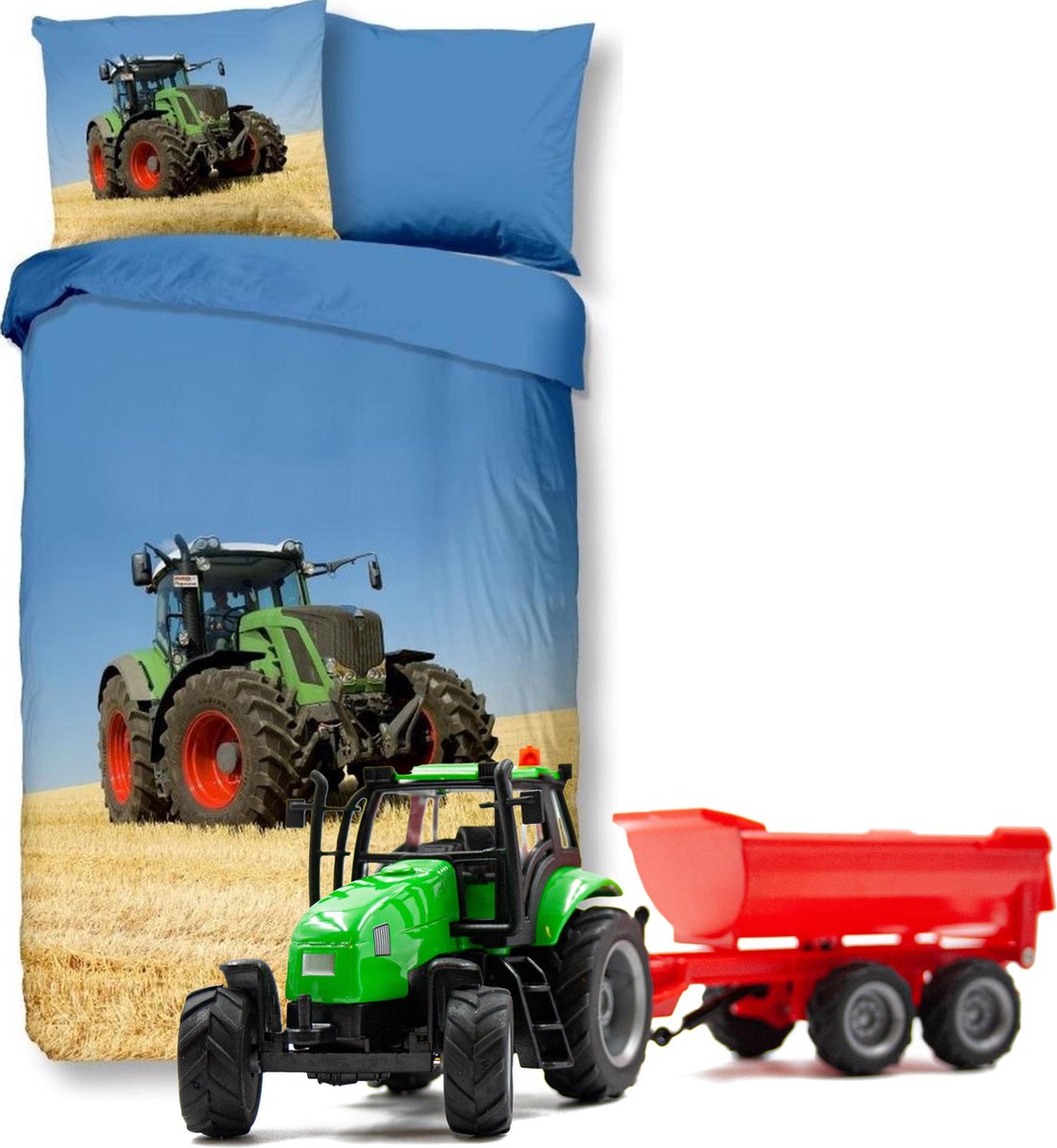 dekbedovertrek pour enfants Good Morning Tractor - simple -140x200 ...