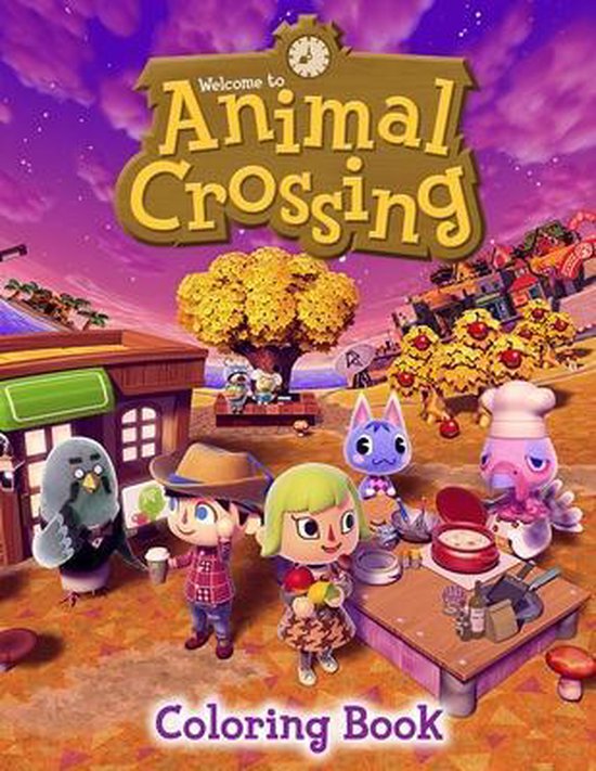 Animal Crossing Coloring Book: A Coloring Book For Kids And Adults With ...