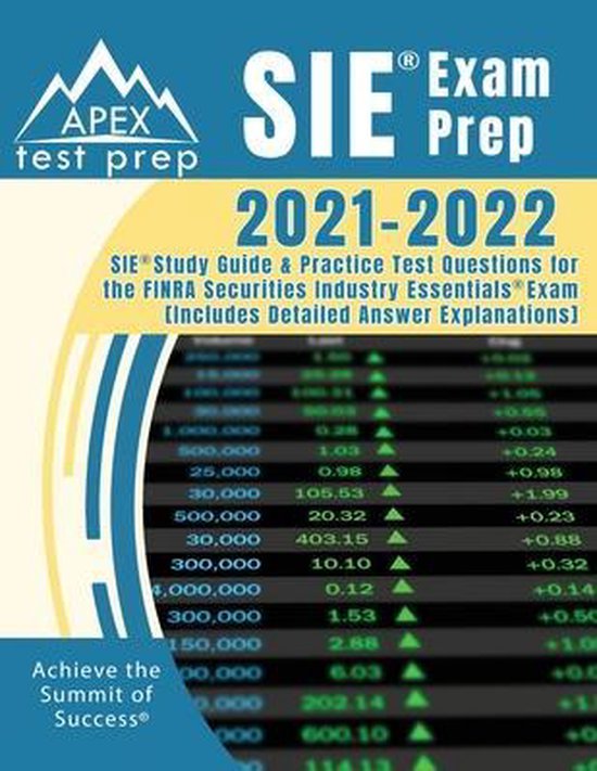 SIE Exam Prep 2021-2022 | 9781628453010 | Apex Test Prep | Boeken | bol.com