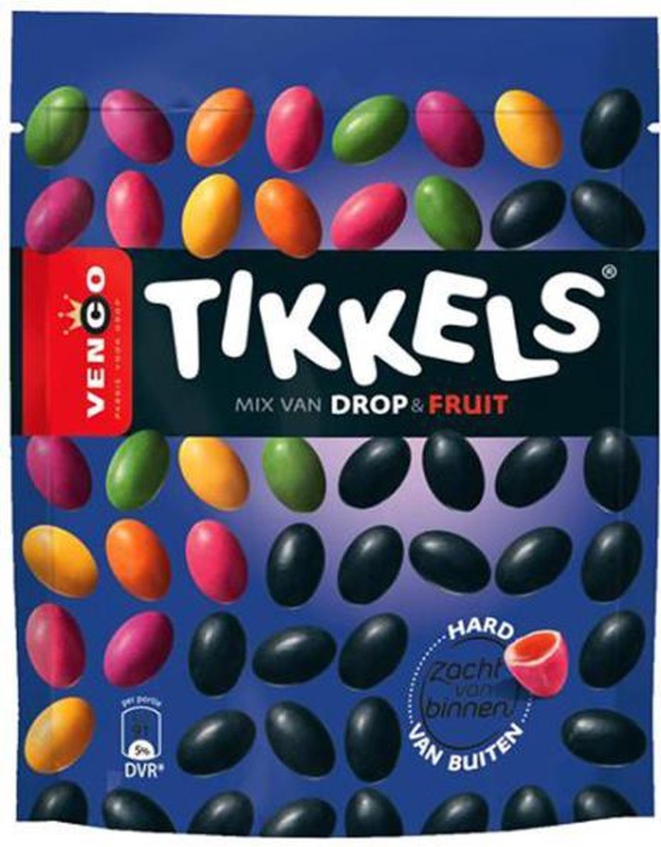 Venco Tikkels Drop & Fruit 10 zakken snoep à 245g - Zacht snoep ...