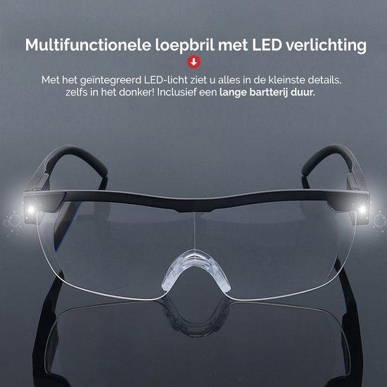 Nieuw vergrootglas bril met LED verlichting - Loepbril - Vergrootbril ...