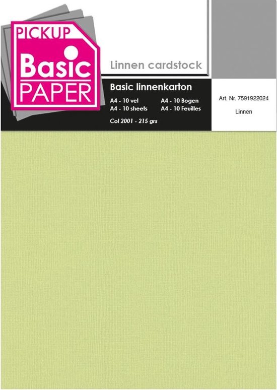 Pickup Basic Linen Carton A4 lin - 10 feuilles - 215g | bol
