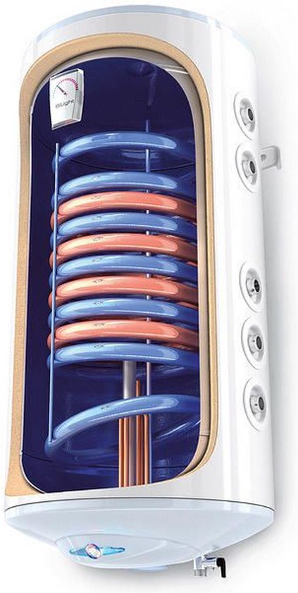 boiler met twee warmtewisselaars voor twee afzonderlijke alternatieve ...