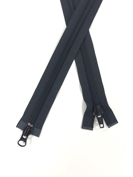 spiraal plastic dubbele deelbaar rits 90 cm zwart | bol