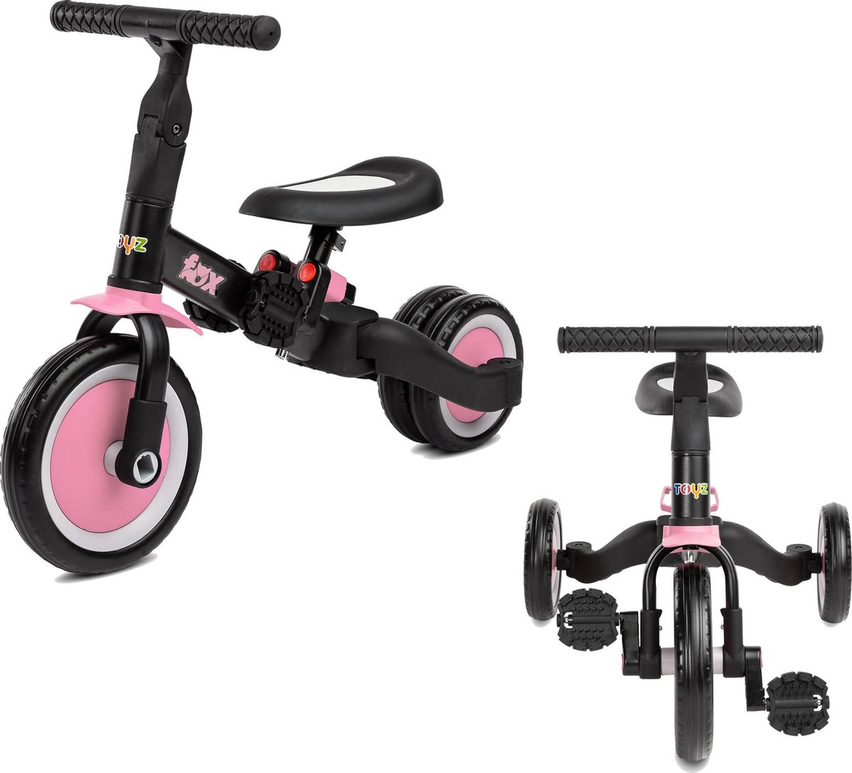 Baby Nora Toys FOX 3 in 1 - Loopfiets en Driewieler - Roze | bol