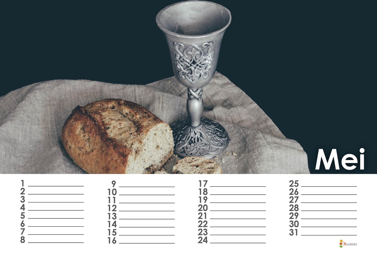 Christelijke verjaardagskalender 35x24cm | Wandkalender ...