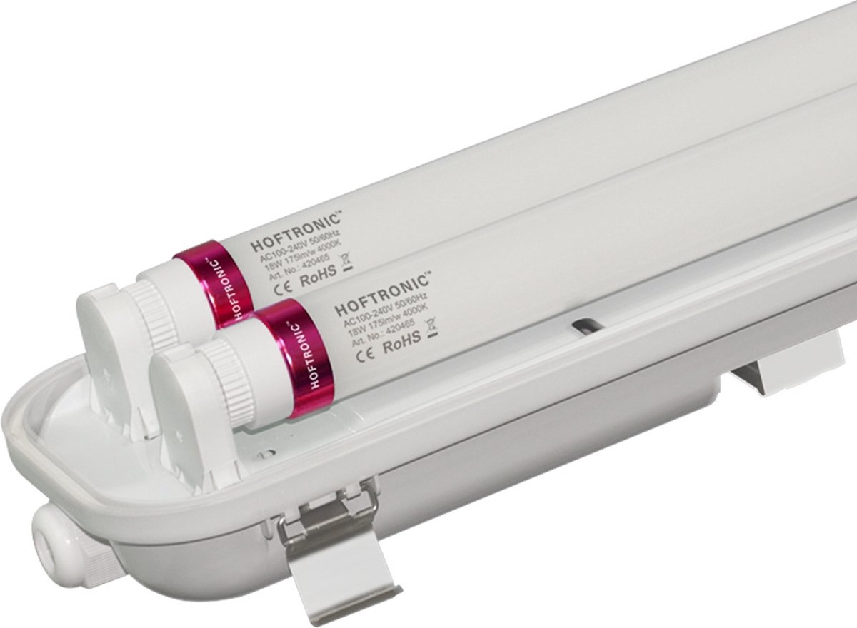 HOFTRONIC - Dubbel LED TL armatuur met lamp - 120cm - 36 Watt 6300 ...