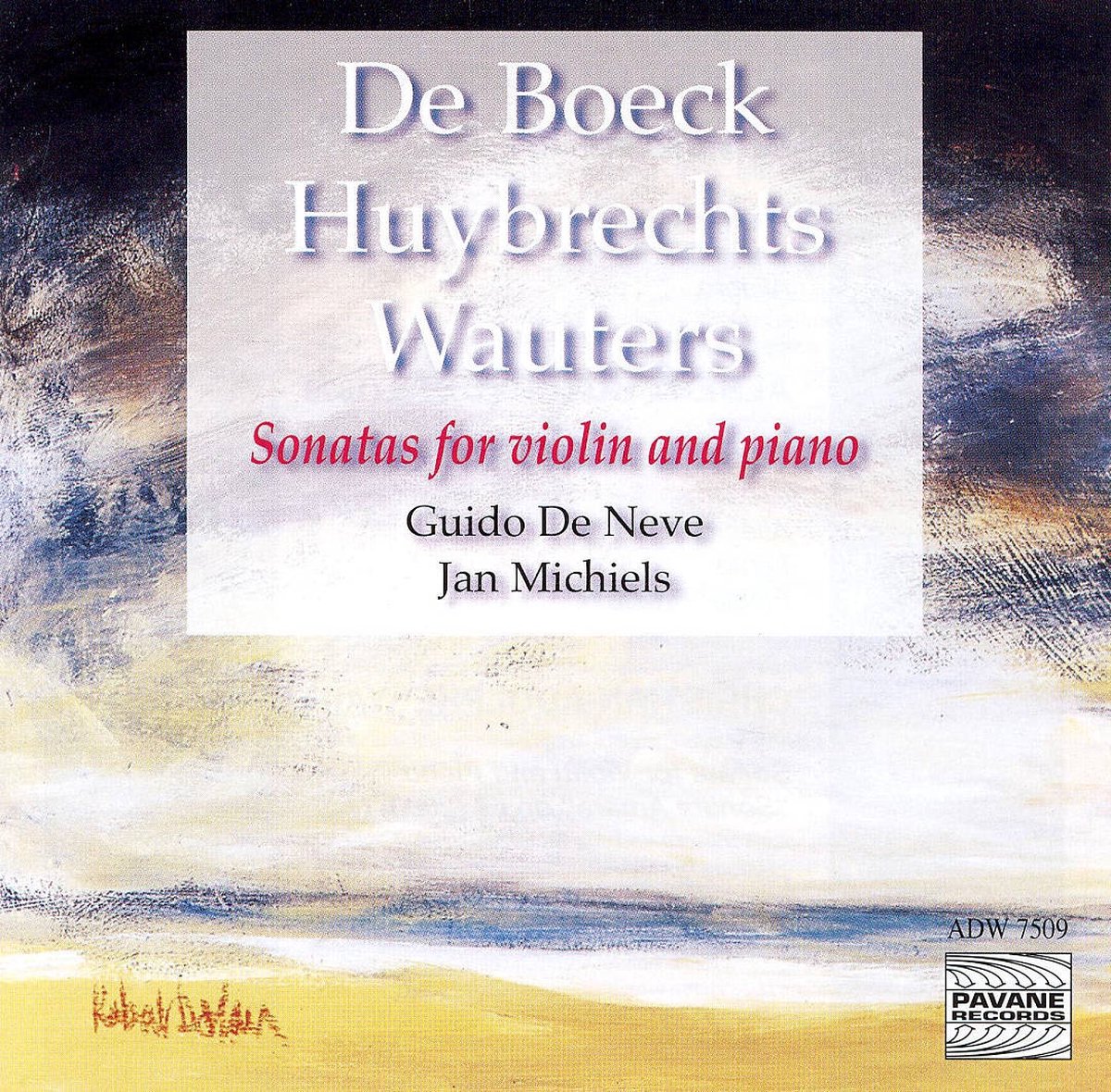 Guido De Neve & Jan Michiels - Sonatas For Violin And Piano (CD ...