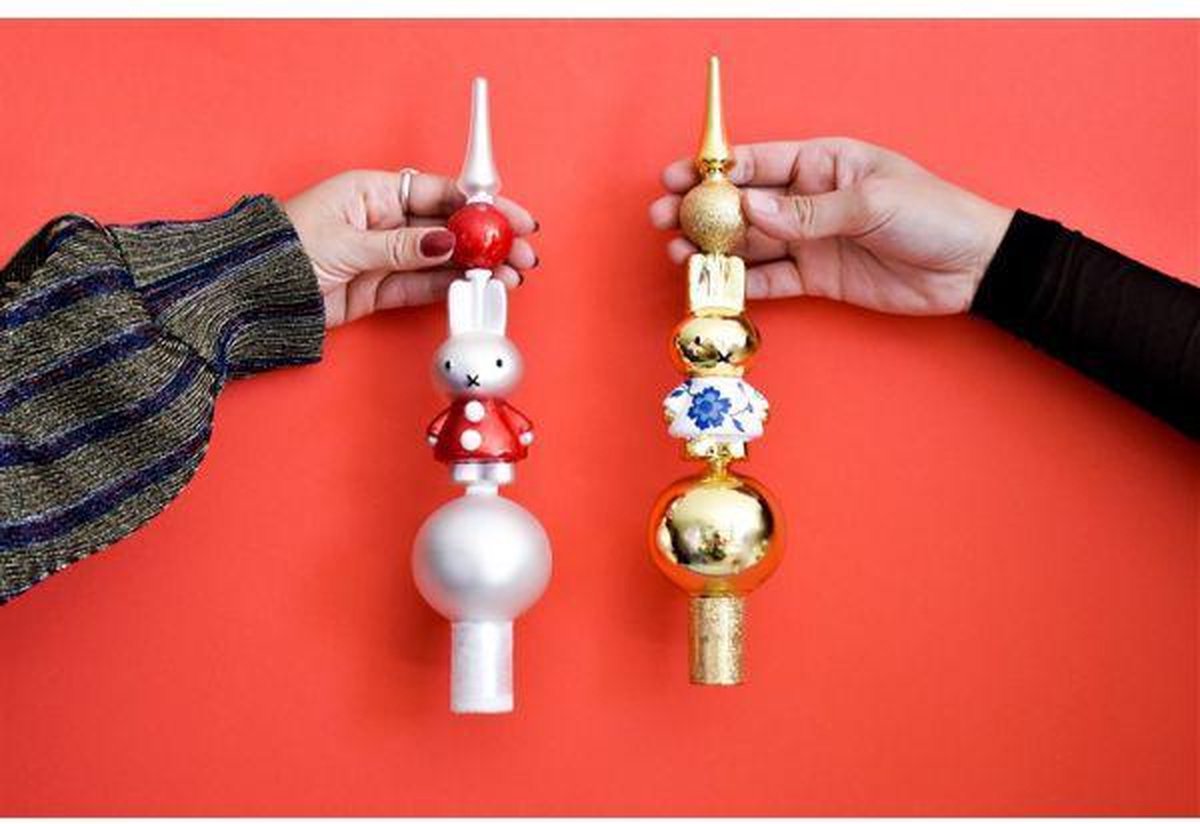 Vondels piek van glas van Nijntje in rode jurk hoogte 26 cm | bol