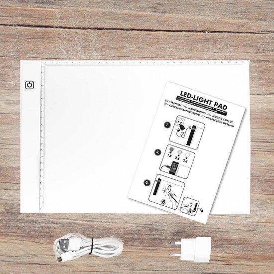 LED Lightpad - Diamond Painting - A4 - Lichtbord Dimbaar 3 Standen ...