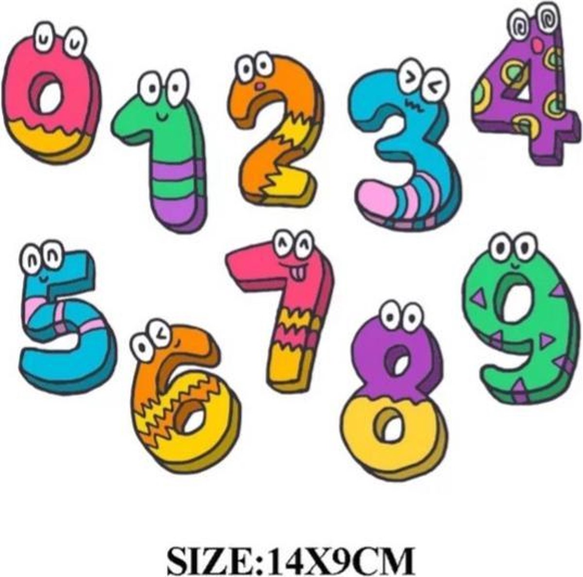 Patches numbers - Strijkapplicaties cijfers - Set van 10 - Kleding ...