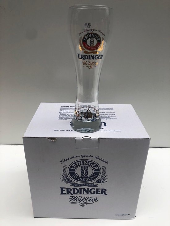 Erdinger Bierglazen 50cl set van 6 stuks - Bier Glas 0,5 l - Taps Toelopend - 500 ml | bol