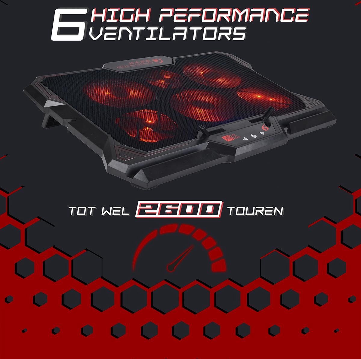 CoolCold Laptop Cooler 17 Inch - Gaming Laptop Cooler - Laptop ...