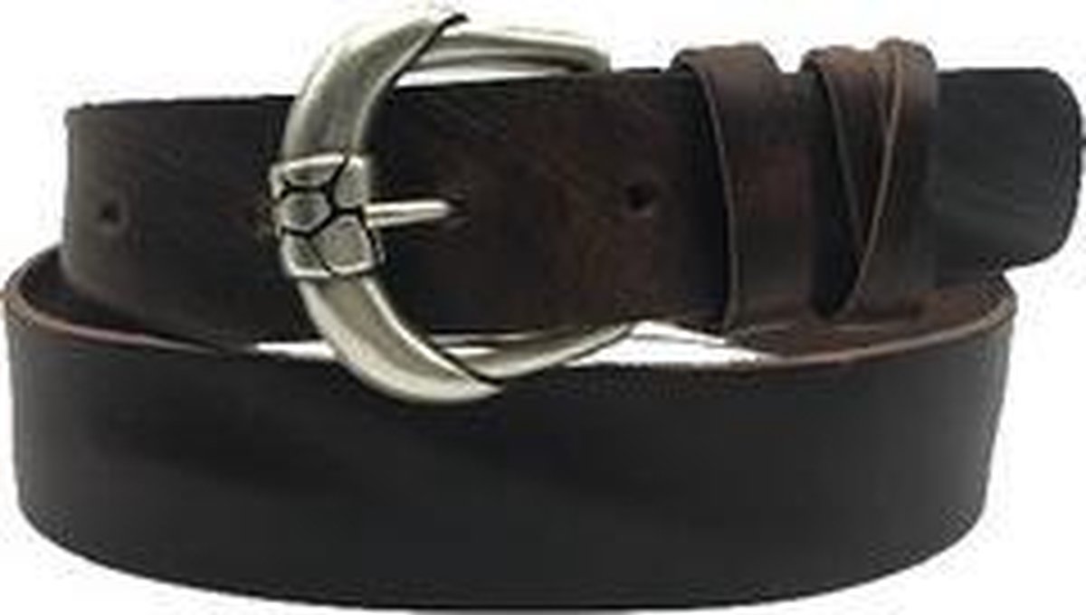 Donkere riem - MasterLux Mocca Dames riem - Broekriem Dames - Dames ...