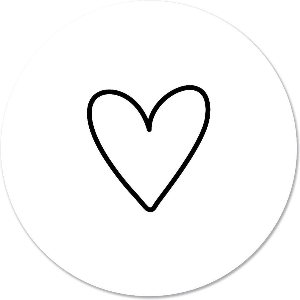 Label2X - Schilderij - Getekend Hartje Ø - Multicolor - 30 X 30 Cm ...