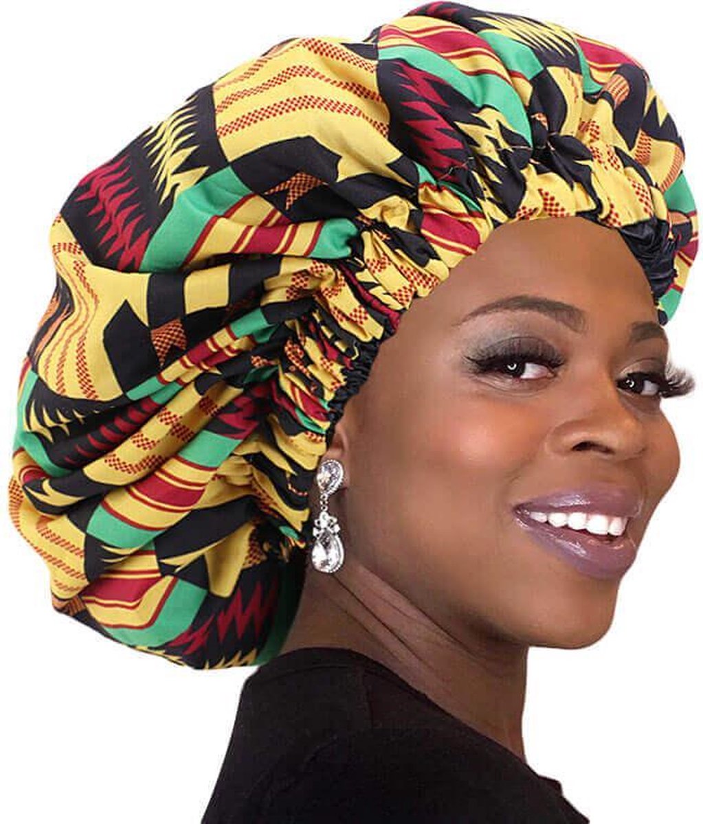 Slaapbonnet / Haarverzorging / Hoofddeksel / Hair Bonnet / / Afro ...
