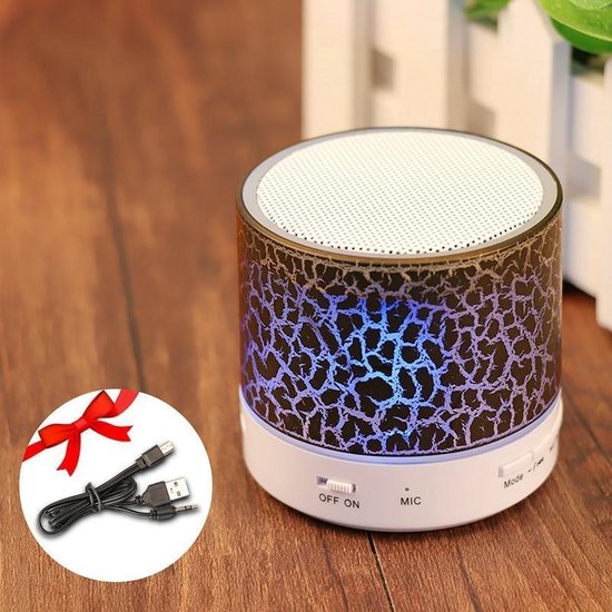 Bluetooth Speaker Mini - LED - Zwart | bol