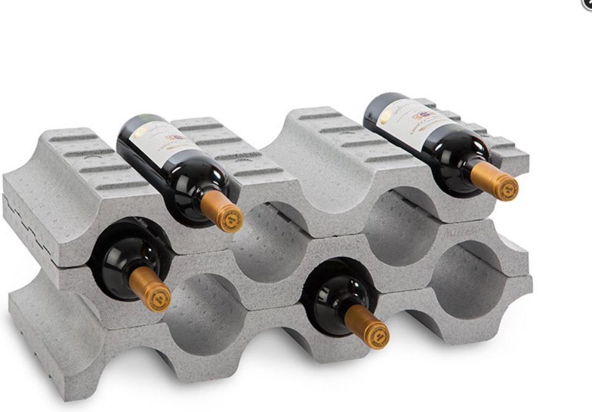 Flessenrek polystyreen voor 9 flessen ( te combineren tot het gewenste ...