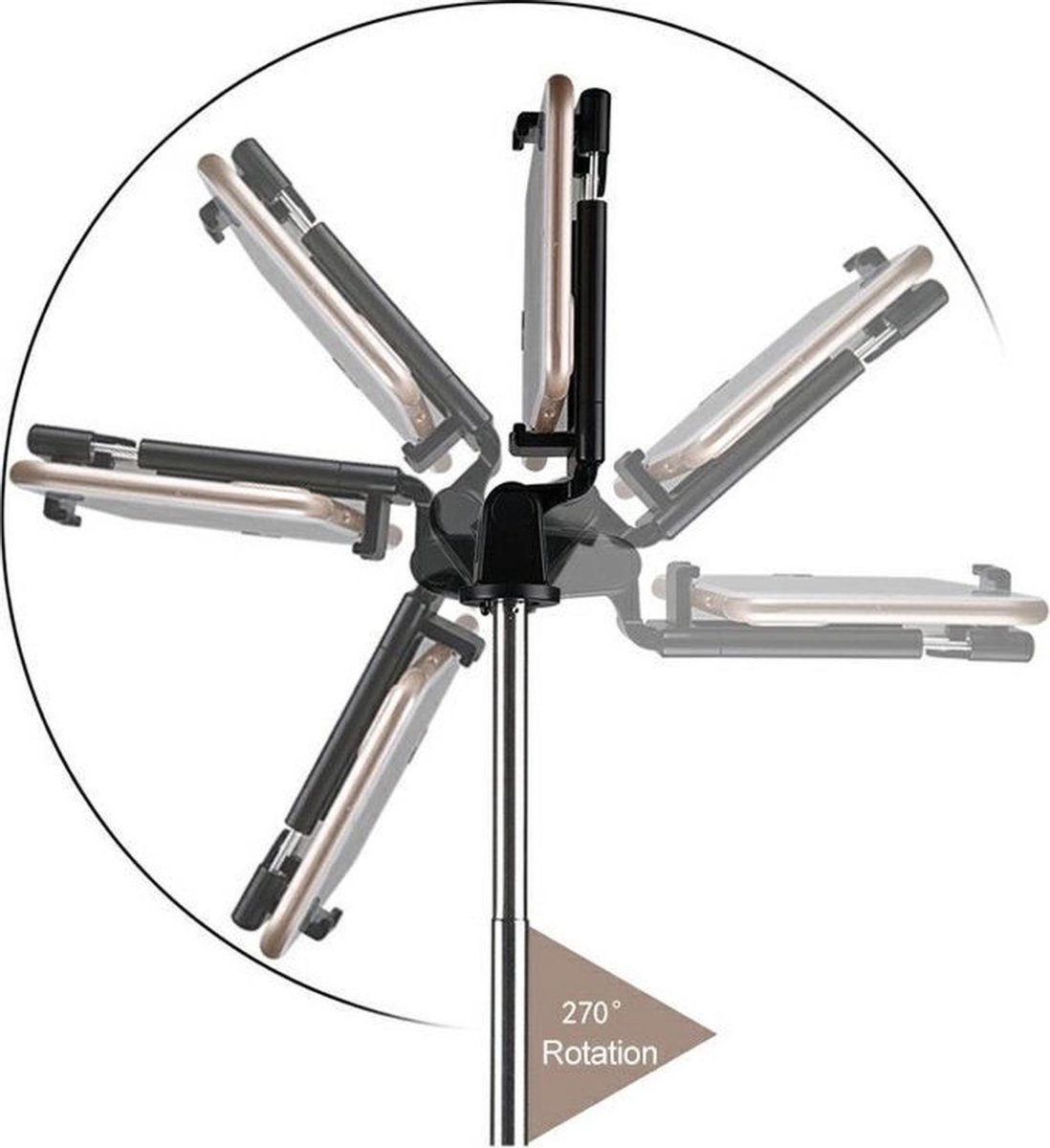 3-In-1 Universele Selfiestick Met Opvouwbare Tripod - Monopod Driepoot ...