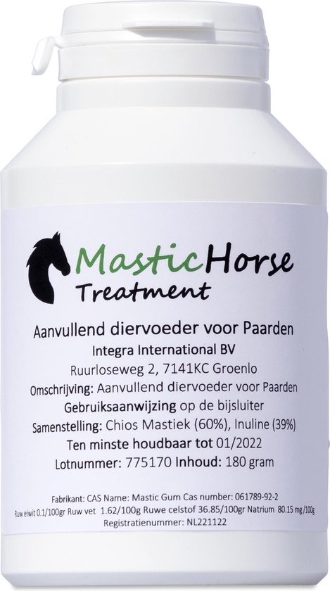 Mastic Horse Treatment 180 gram natuurlijke maagbeschermer voor paarden ...