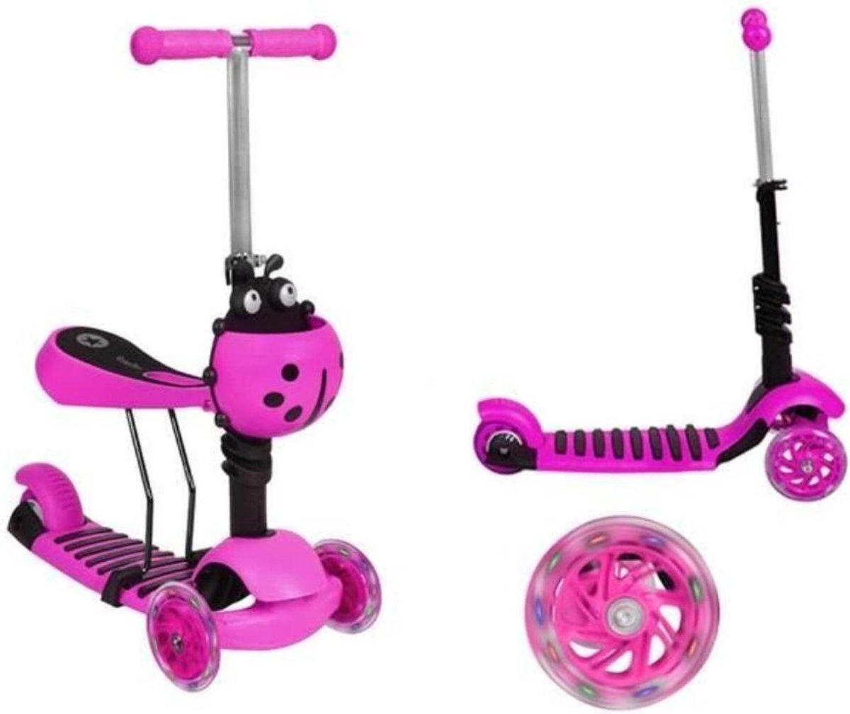 3-in-1 Kinder Step Roze, Step met Zitje, Zit Step | bol.com