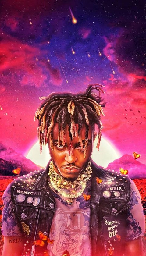 Poster Juice Wrld 594 X 42 Cm Paars