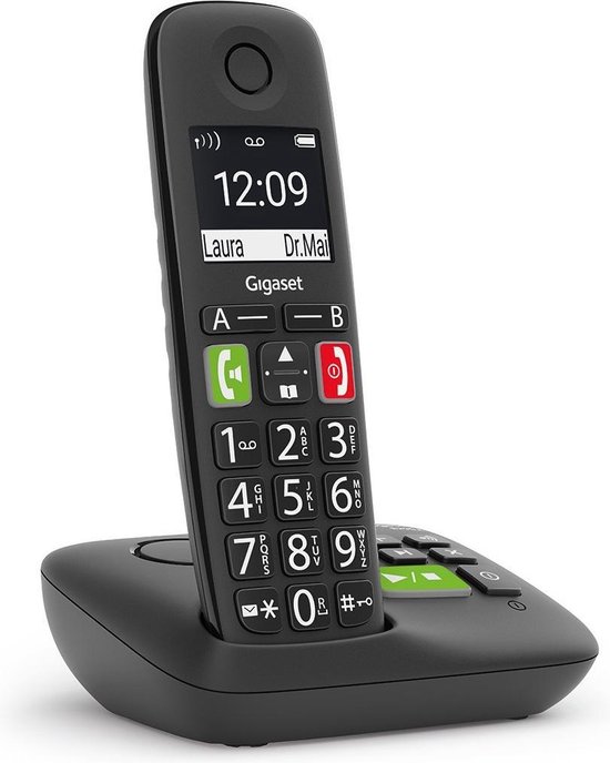 Gigaset E290A BLACK Analoge-/DECT-telefoon Nummerherkenning Zwart | bol