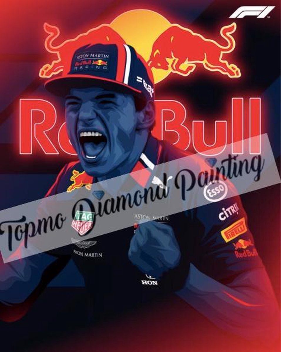 TOPMO - Max Verstappen - Red Bull - 40X50CM- Diamond painting pakket ...