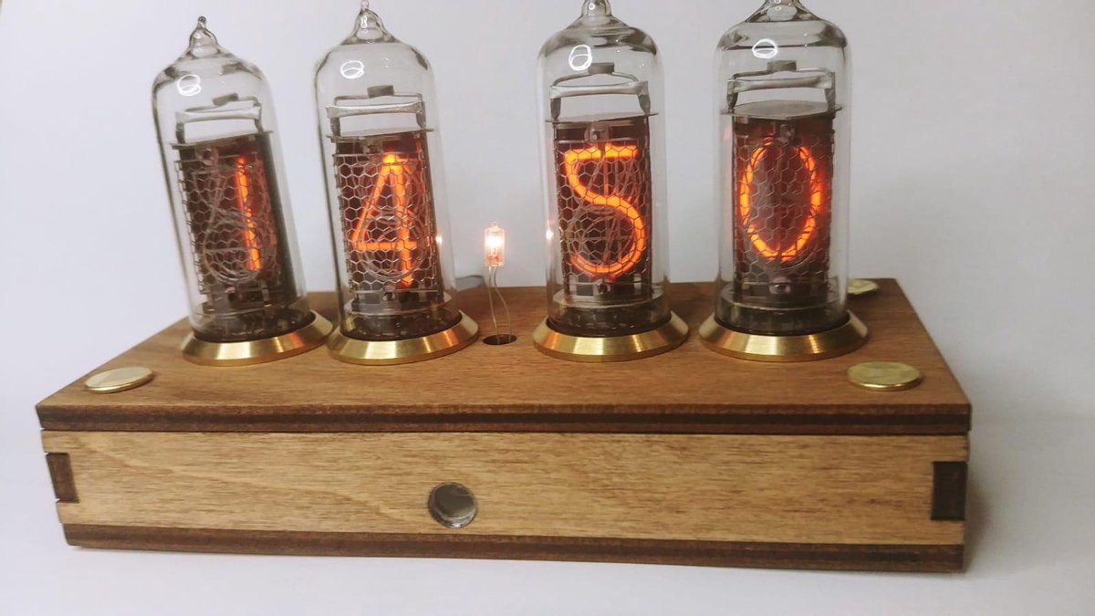 Nixie klok Hout IN-14 Afstandsbediening - 4 Buizen | bol.com
