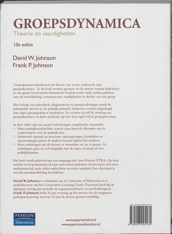 Groepsdynamica 10e editie | 9789043095181 | Frank Johnson | Boeken | bol