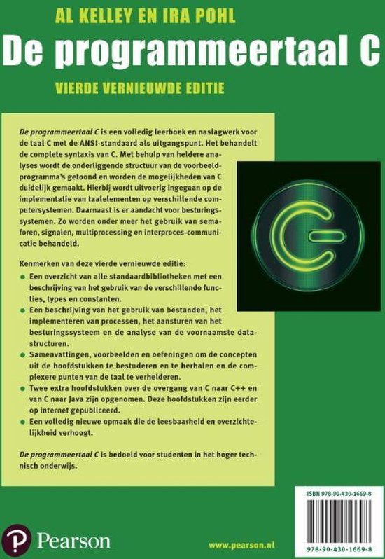 De programmeertaal C | 9789043016698 | I. Pohl | Boeken | bol