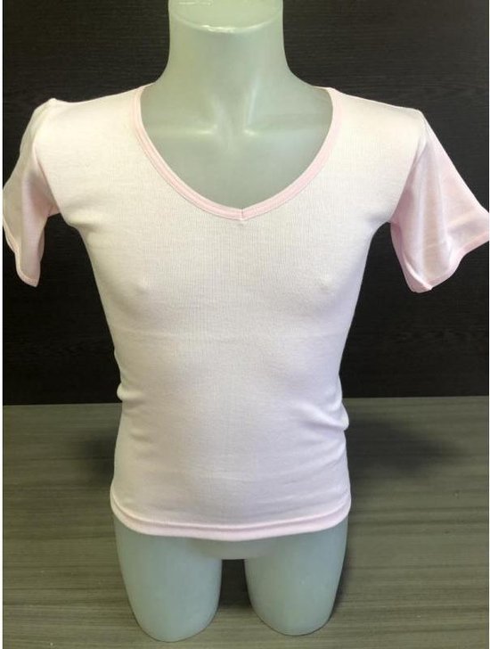 HL Tricot - Hemd korte mouw Michelle roos - Maat 116 - Meisjes - ROOS ...