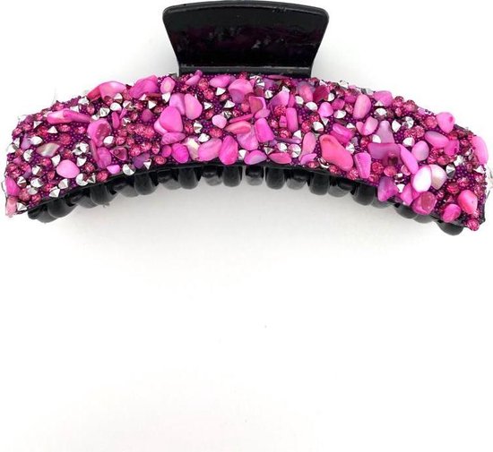 Grote Haarklem - Haarspelden - Haarclip - Roze - 11.5 cm | bol