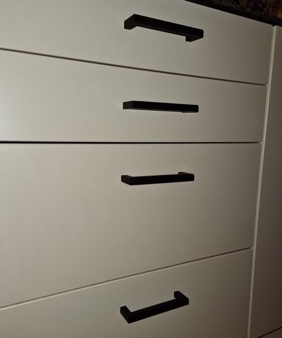 D2H Handgreep RVS Modern - Voor keukenkast, lade en deur - Zwart - 128 ...